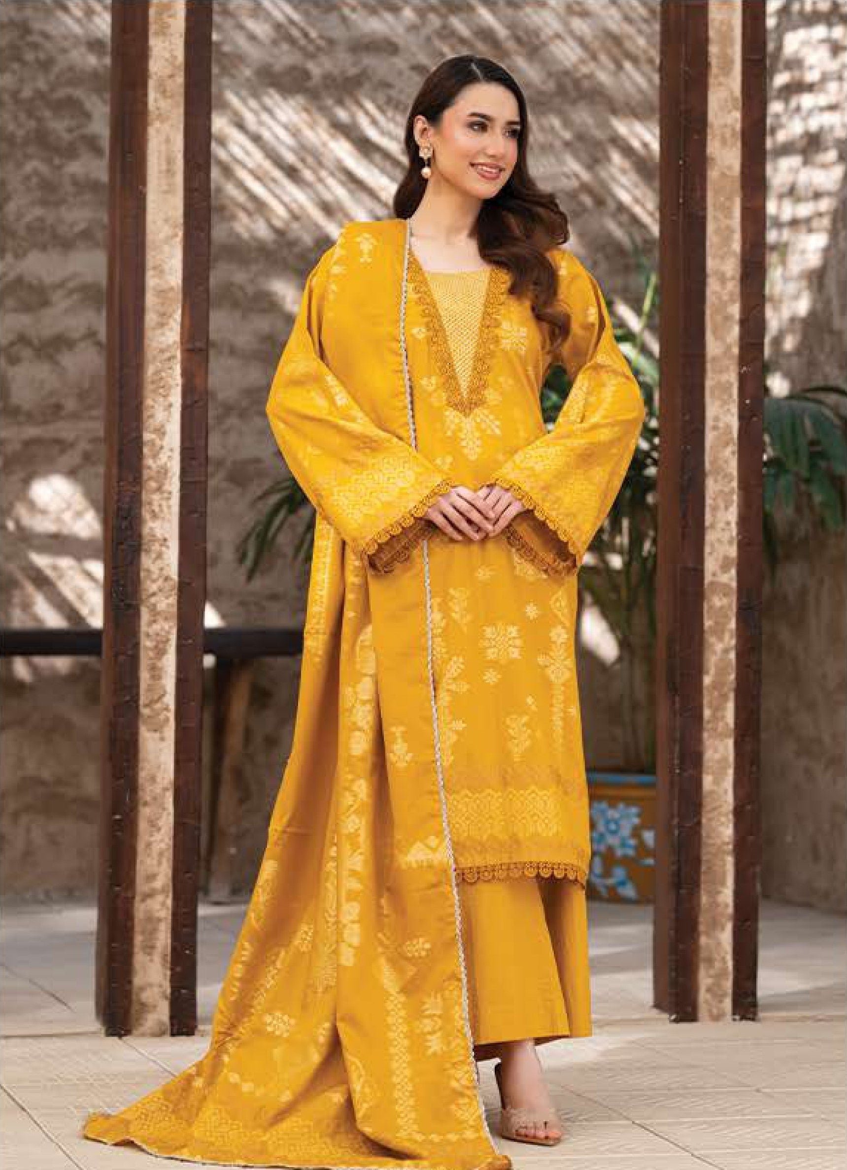 LINNET by KBC FASHION ( Yellow ) – Karachi Branded Collection